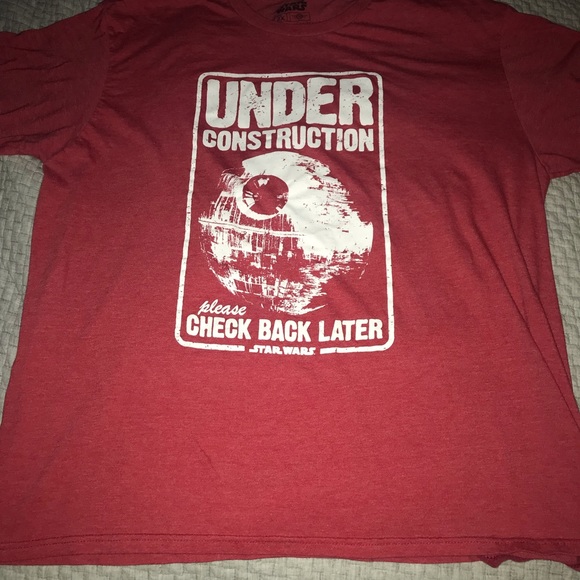 Shirts | Star Wars Death Star Under Construction Red Xxl Tee | Poshmark